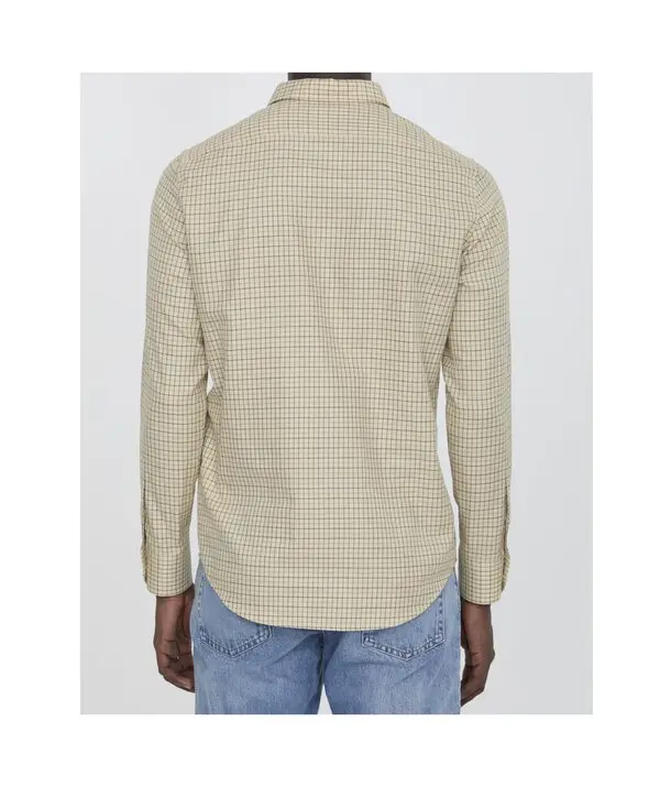 Celine Loose Shirt In Checked Cotton