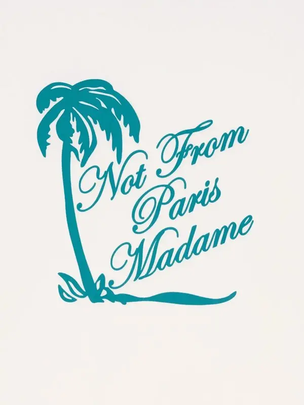 Drole De Monsieur Drôle De Palm Print Slogan T-shirt