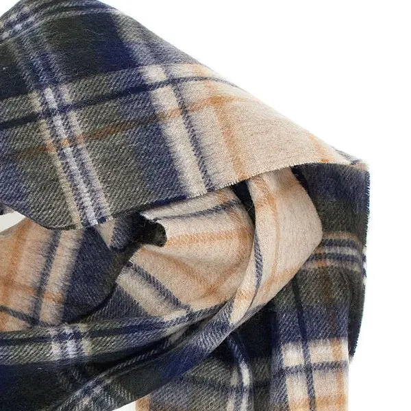 Barbour Tartan Fringed Edges Scarf