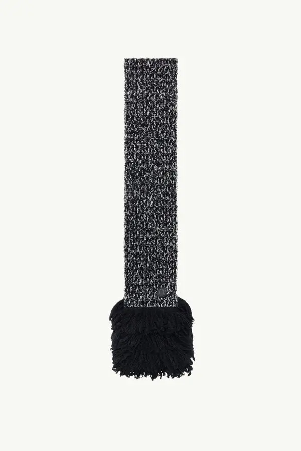 Moncler Fringe-trim Wool Blend Scarf