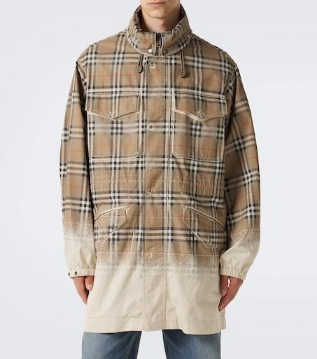 Burberry Plaid Cotton Coat