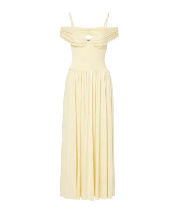 Simkhai Amarantha Draped Jersey Maxi Dress - Nude