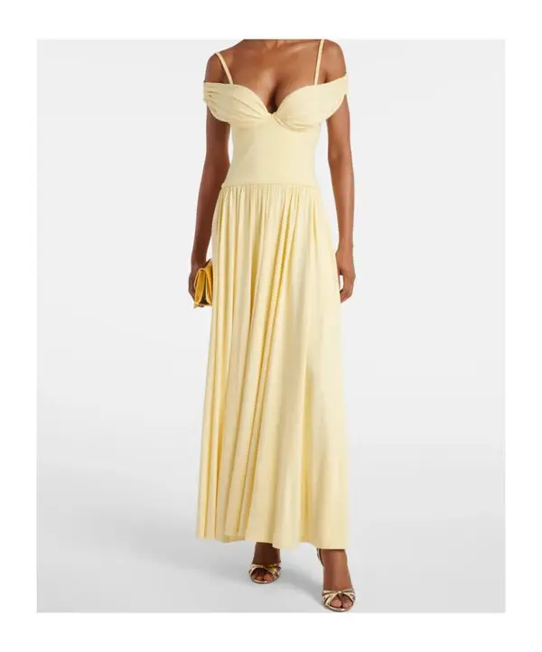 Simkhai Amarantha Draped Jersey Maxi Dress