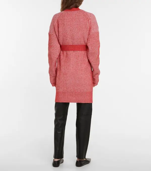 JOSEPH V-neck Knitted Sweater With Tie Belt