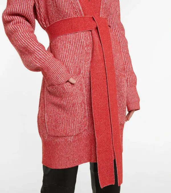 JOSEPH V-neck Knitted Sweater With Tie Belt