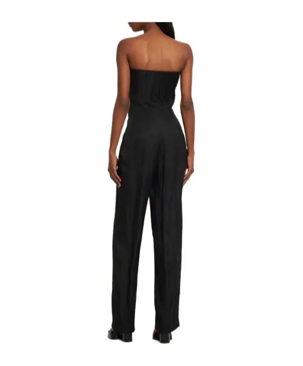 Stella McCartney Crepe Corset Wide Leg Jumpsuit