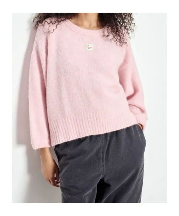 American Vintage East Logo Patch Knitted Sweater