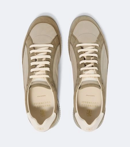 Brunello Cucinelli Leather-trimmed Sneakers