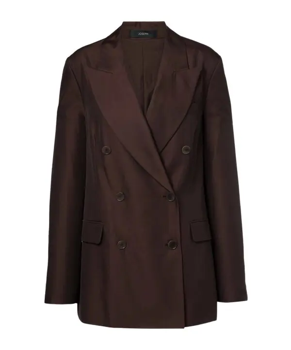 JOSEPH Valery Double-breasted Blazer - Black