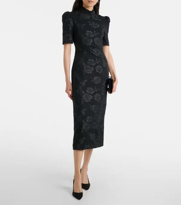 ROTATE BY BIRGER CHRISTENSEN Floral Jacquard Dress