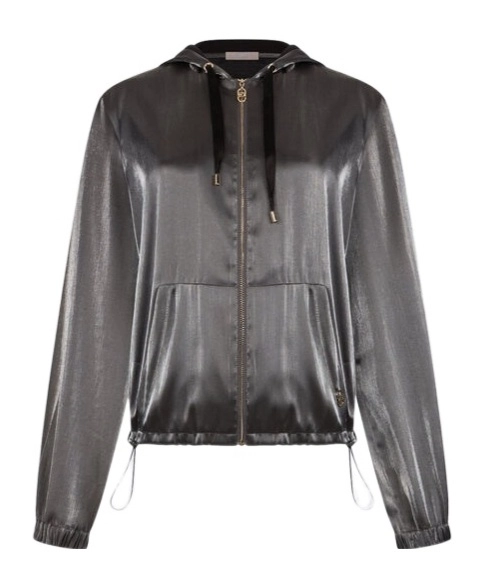 Liu Jo Laminated Hooded Jacket - Gray