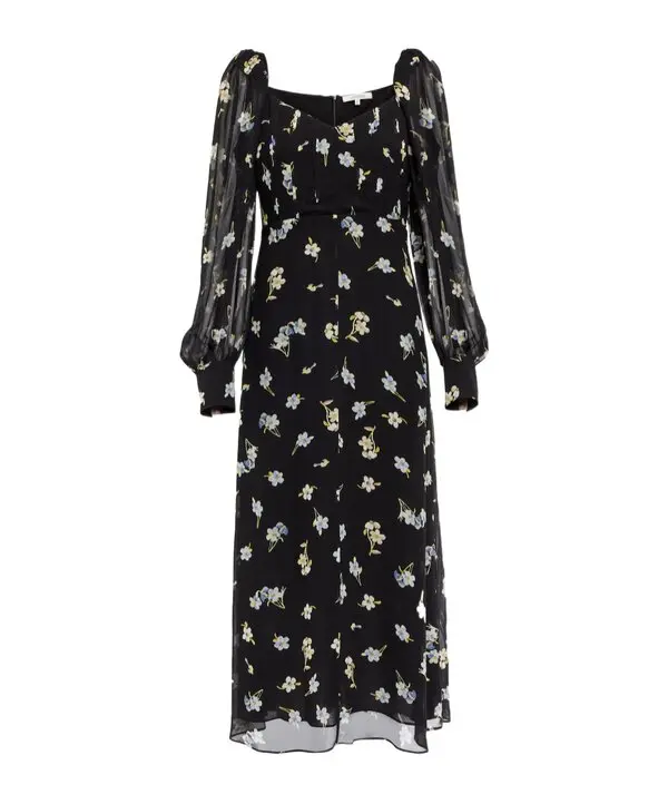 Dorothee Schumacher Midnight Blossom Midi Dress - Black