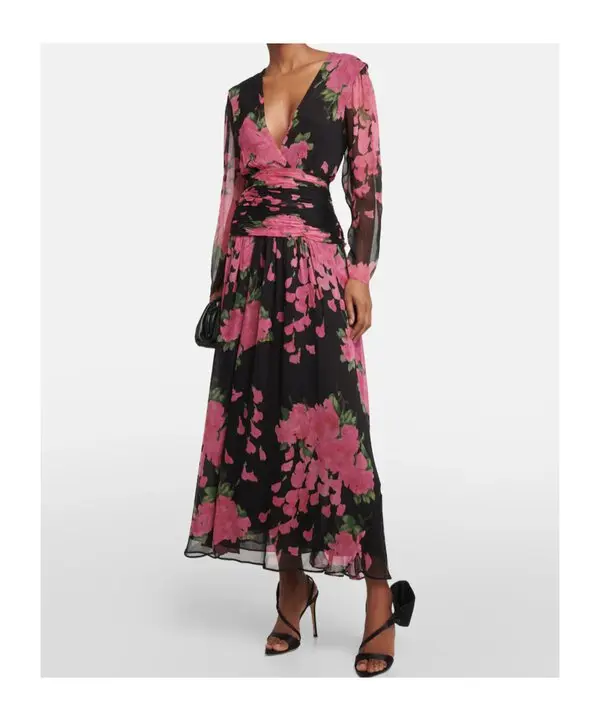 Rixo Flower Printed Dress