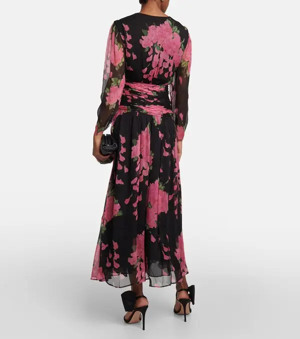 Rixo Flower Printed Dress