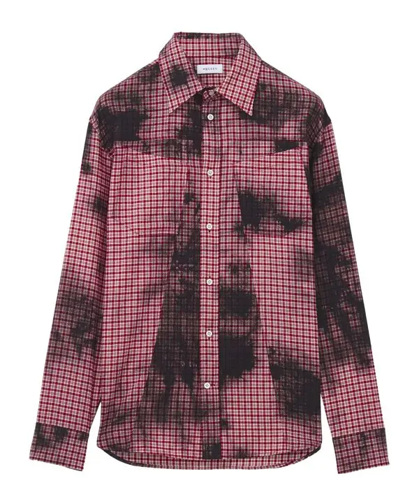 Alexander McQueen Flannel Check Tie-dye Shirt