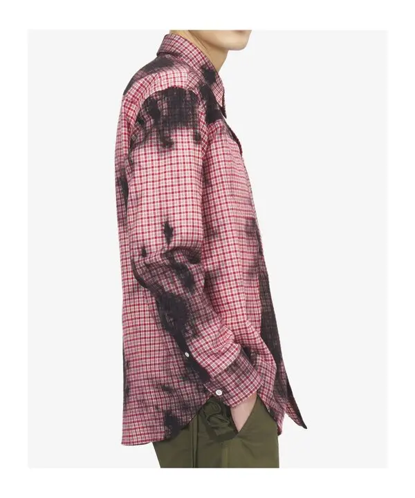 Alexander McQueen Flannel Check Tie-dye Shirt