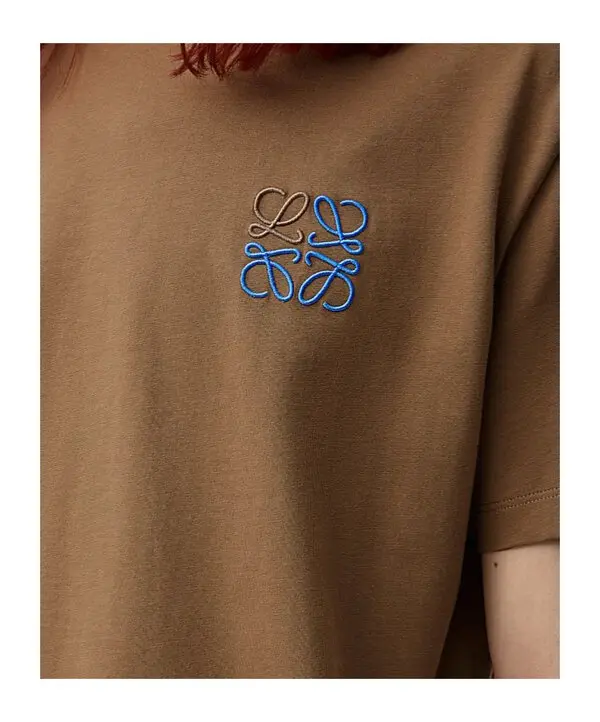 Loewe Logo Embroidered Crewneck T-shirt