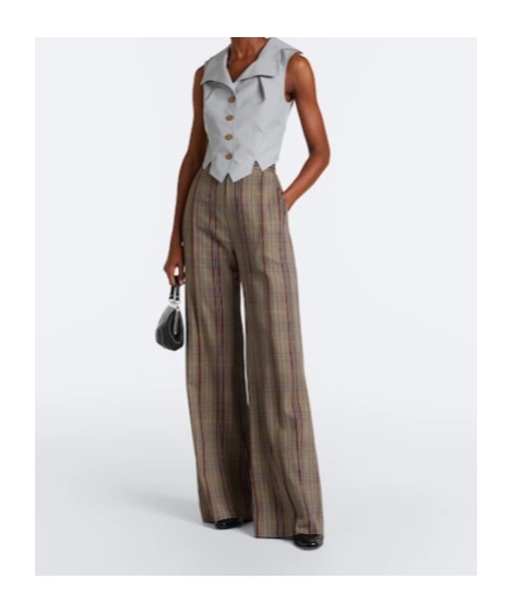 VIVIENNE WESTWOOD Checked Wide-leg Pants