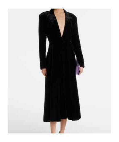 Norma Kamali Velvet Blazer Dress