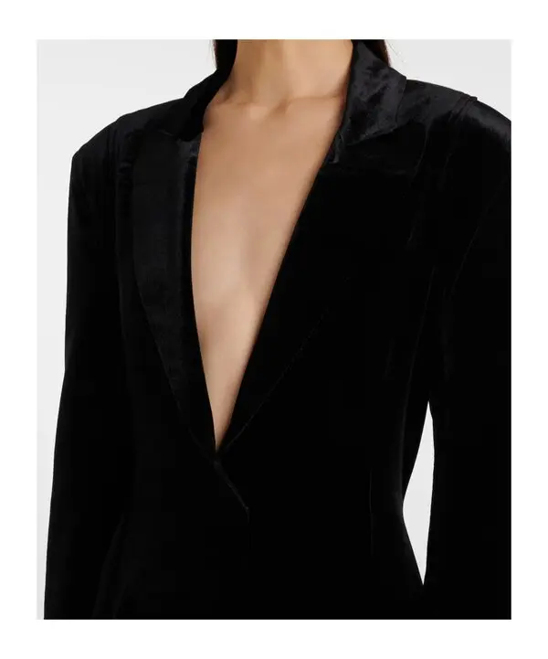 Norma Kamali Velvet Blazer Dress