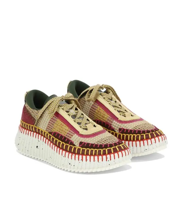 Chloé Lower-impact Mesh Nama Sneakers - Multicolor