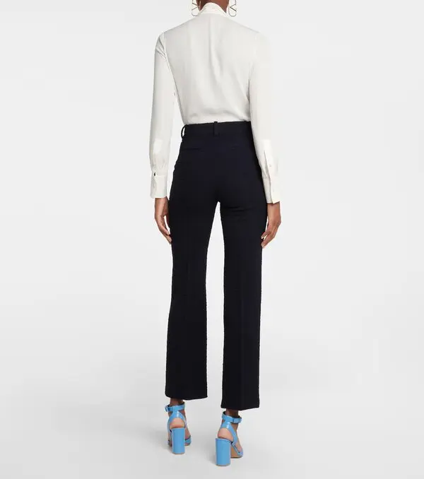 Valentino Garavani Wool-blend Tweed Straight Pants