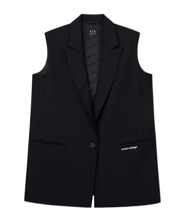 Armani Exchange Logo-print Sleeveless Blazer