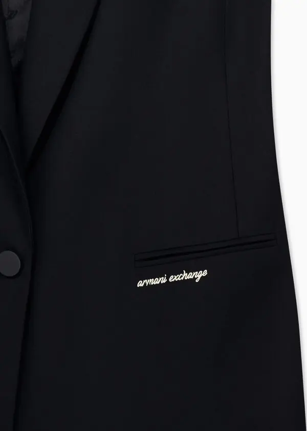Armani Exchange Logo-print Sleeveless Blazer