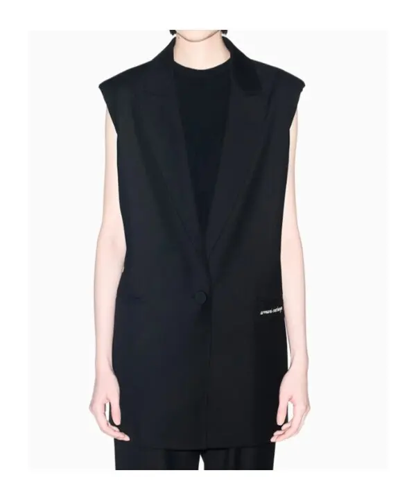 Armani Exchange Logo-print Sleeveless Blazer