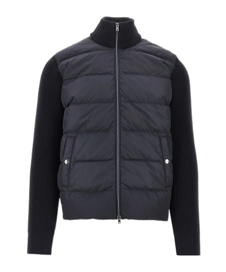 Herno Quilted Long-sleeve Down Jacket - Dark Blue