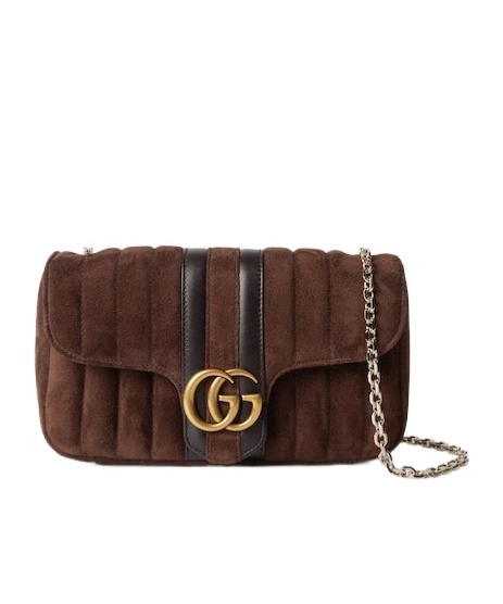 Gucci Gg Marmont Small Shoulder Bag - Dark Brown