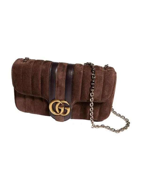 Gucci Gg Marmont Small Shoulder Bag - Dark Brown