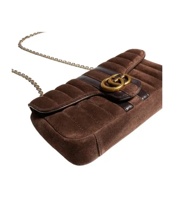 Gucci Gg Marmont Small Shoulder Bag - Dark Brown