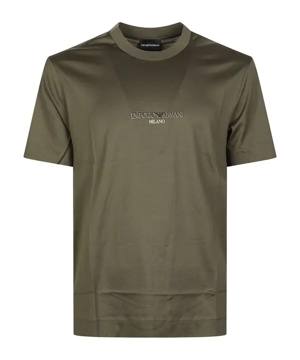 Emporio Armani Logo-printed Crewneck T-shirt - Green