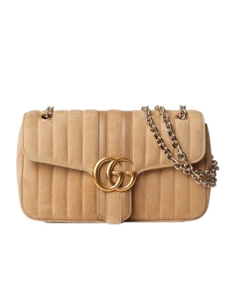 Gucci Jetset Gg Marmont Medium Shoulder Bag - Sand-colored
