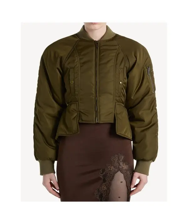 Balmain Nylon Signature Bomber Jacket