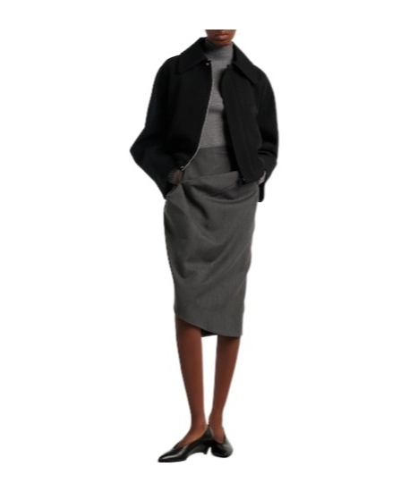 Victoria Beckham Draped Asymmetric Midi Skirt