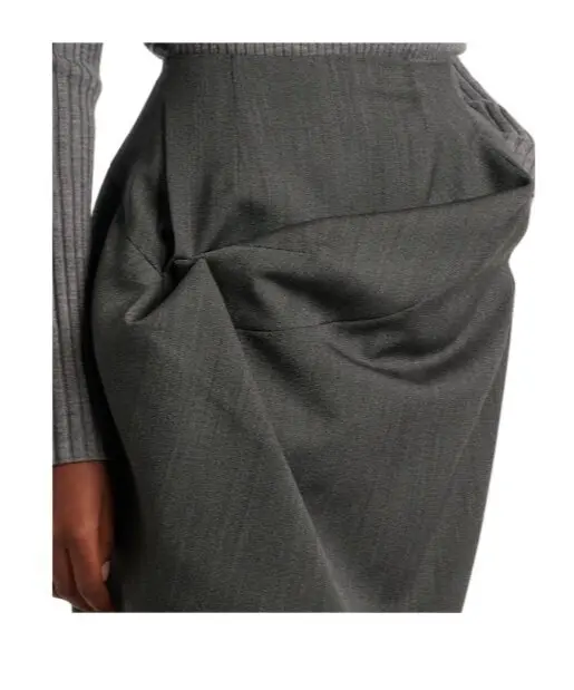 Victoria Beckham Draped Asymmetric Midi Skirt
