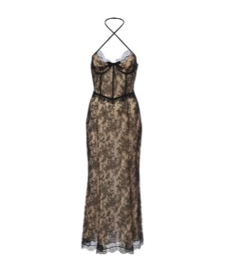Alessandra Rich Exquisite Lace Slip Dress - Black