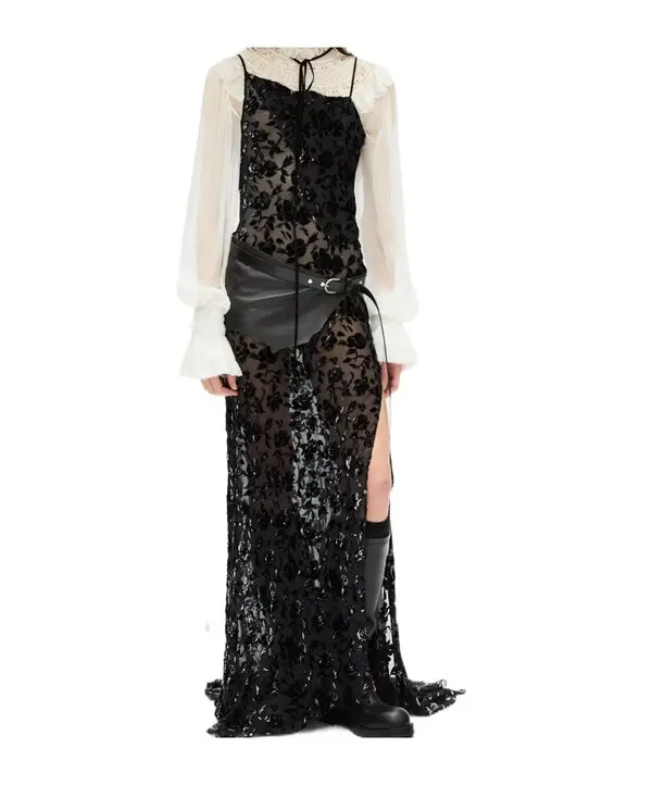 ANN DEMEULEMEESTER Floral Devoré Maxi Dress