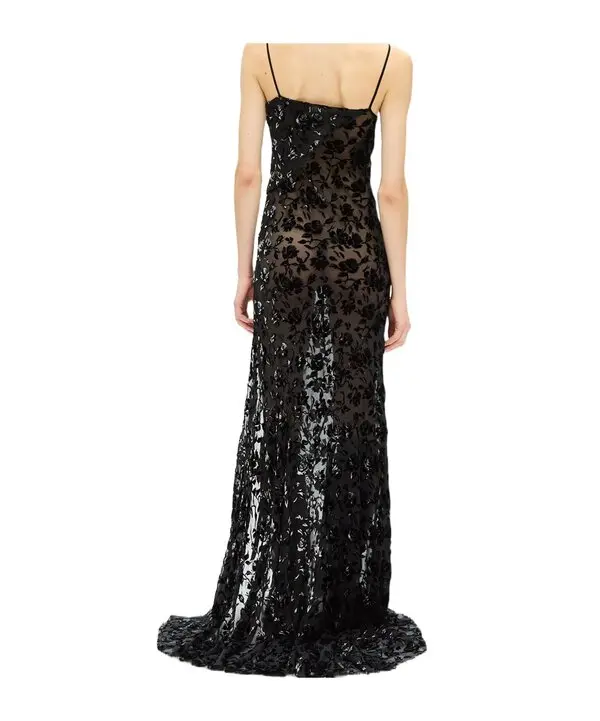 ANN DEMEULEMEESTER Floral Devoré Maxi Dress