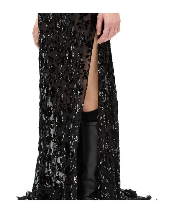 ANN DEMEULEMEESTER Floral Devoré Maxi Dress