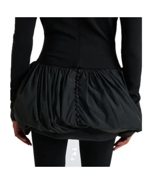 Magda Butrym Wool-blend Turtleneck Mini Dress With Voluminous Skirt