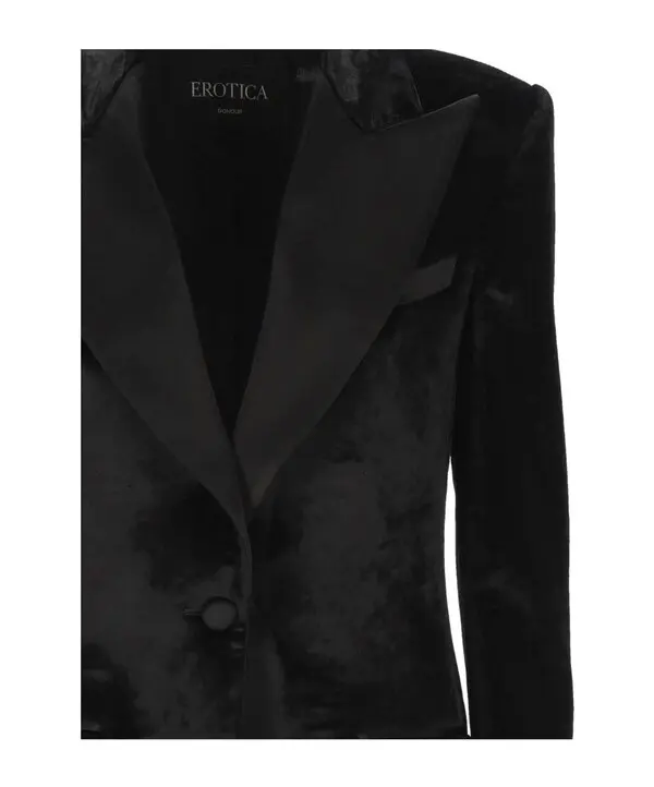 DONDUP Single-breasted Velvet Blazer