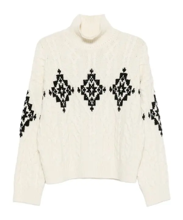 ERMANNO FIRENZE Cable-knit Sweater - White