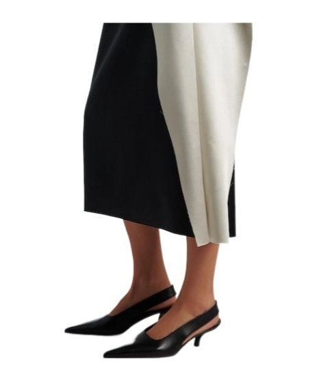 RÓHE One-shoulder Satin Dress With Colorblock Splicing