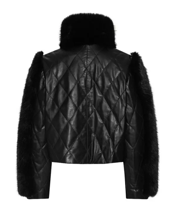 ROTATE BY BIRGER CHRISTENSEN Long-sleeve Leather Jacket
