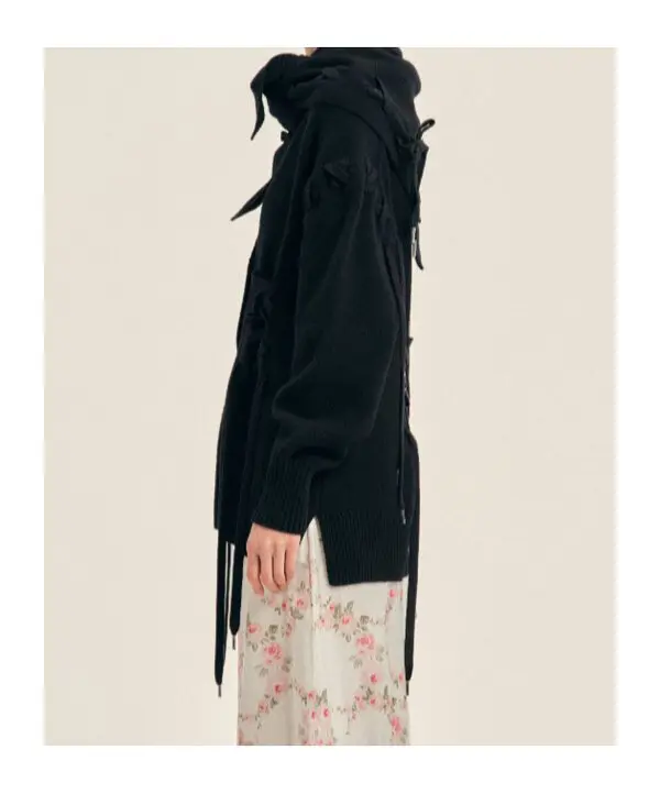Simone Rocha Merino Sculpted Corset Cardigan