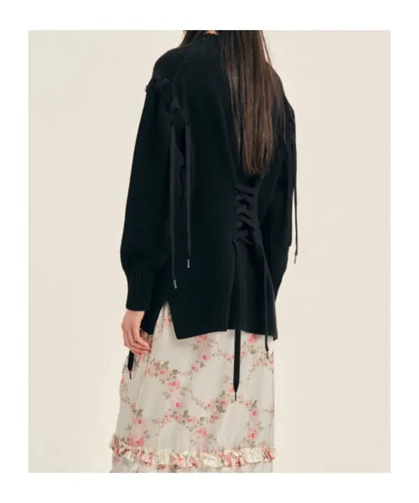 Simone Rocha Merino Sculpted Corset Cardigan