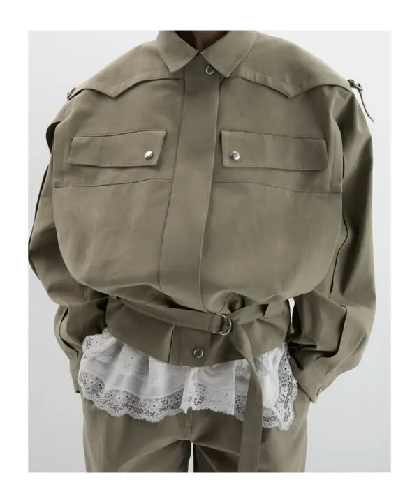 Magda Butrym Cotton Utility Jacket With Belt